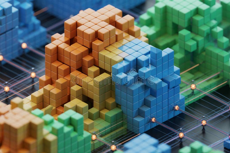 Abstract Geometric Structure Colorful 3d Model Stock Photos - Free & Royalty-Free Stock Photos ...