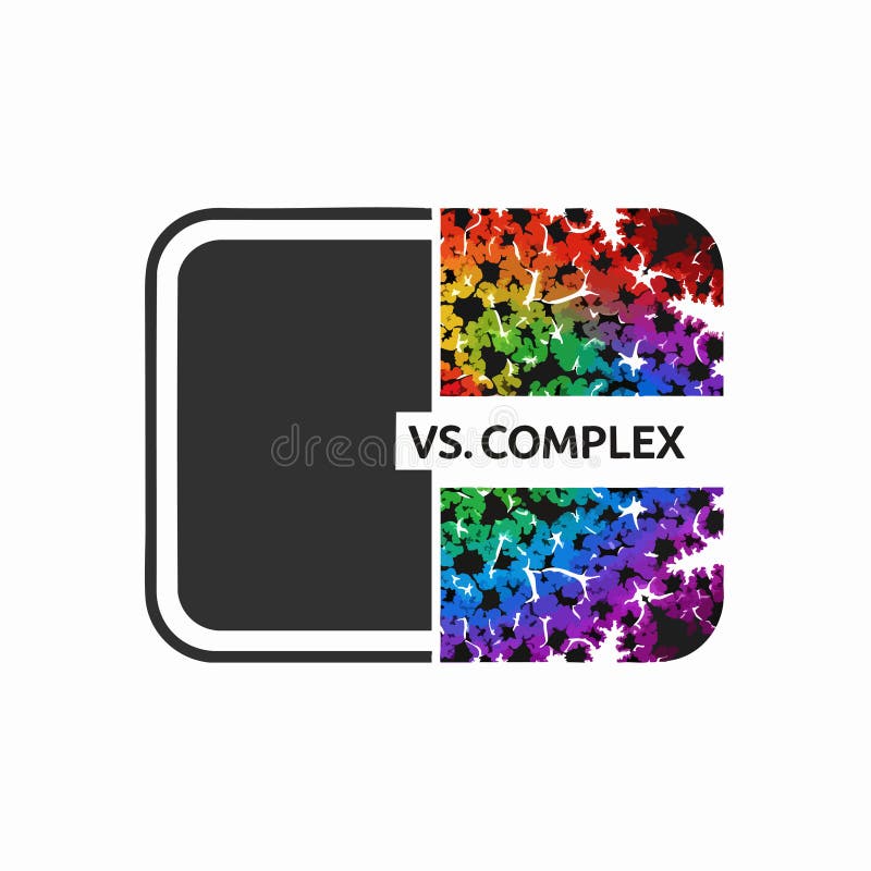 Simple Vs Complex Stock Illustrations – 57 Simple Vs Complex Stock ...