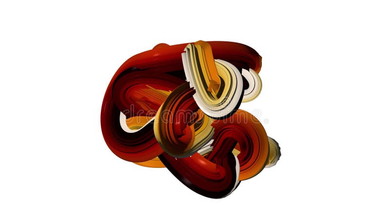 Abstract Wad of White Yellow Brown. White Background Stock Footage ...