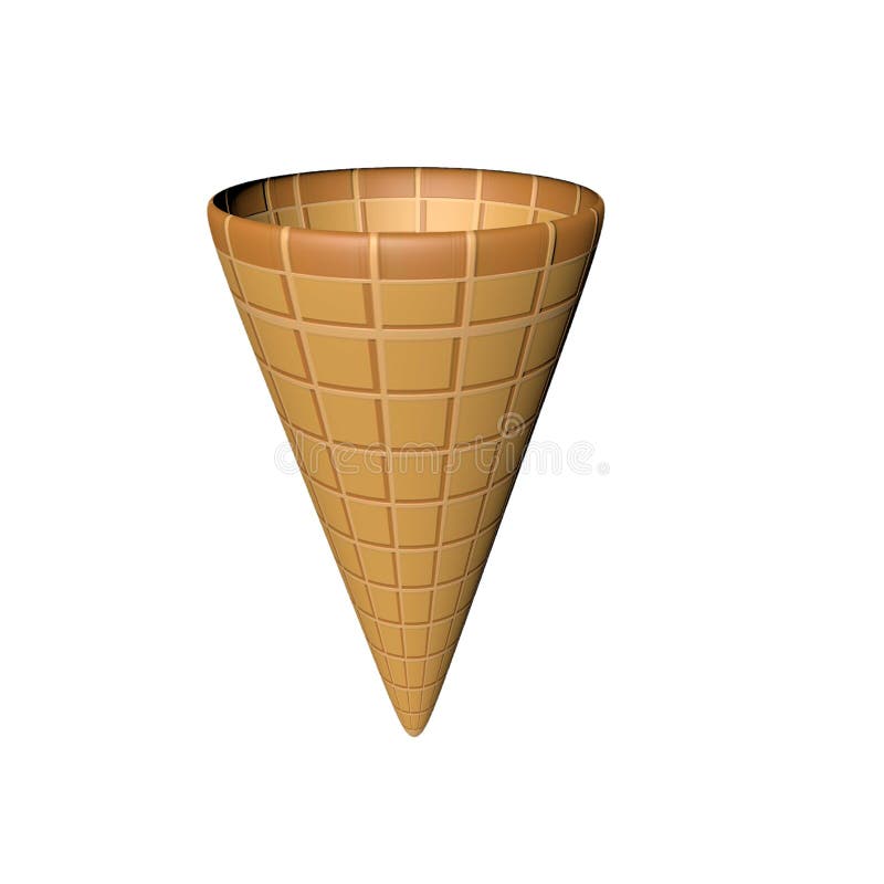 Abstract Wafer Ice Cream Cone Isolated Stock Vector - Illustration of ...