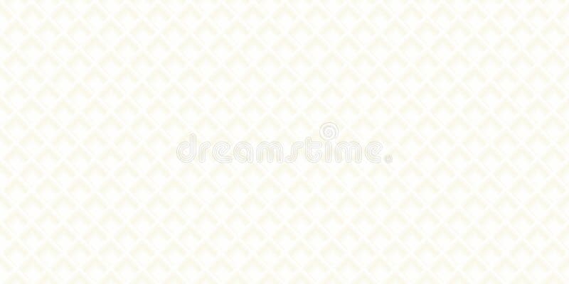 Abstract Waffle 3D Seamless Pattern Light Cream Color Illustration ...