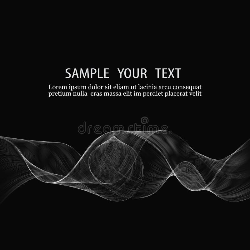 Abstract Wait Waves on Black Background Stock Illustration ...