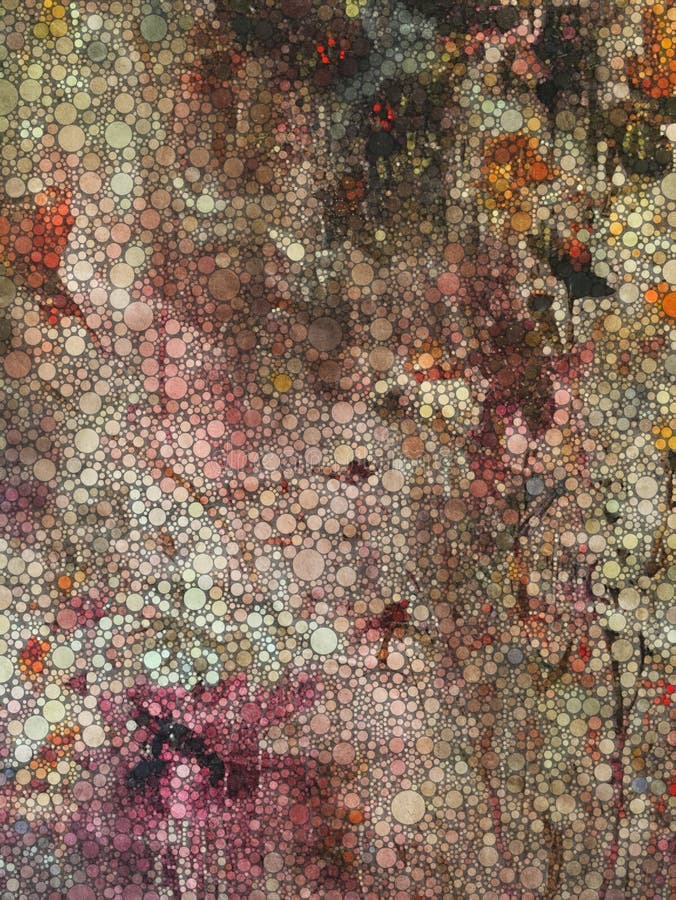 Abstract Wall Art Design with Circles in Rustic Colors Stock Image ...