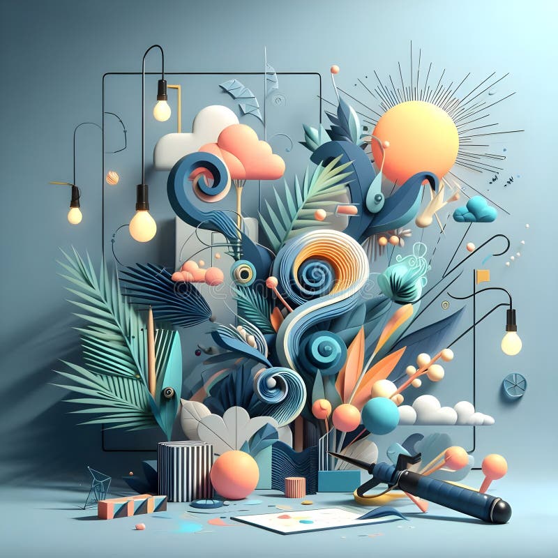 ABSTRACT WALL ART IMAGES TO ELEVATE DECOR Stock Photo - Image of ...