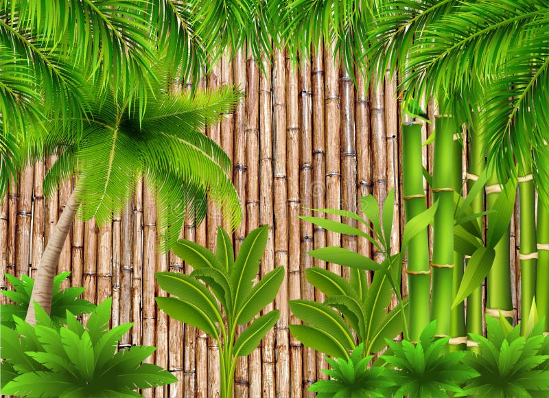 Abstract Wall Art Jungle Design Style Stock Vector - Illustration of ...