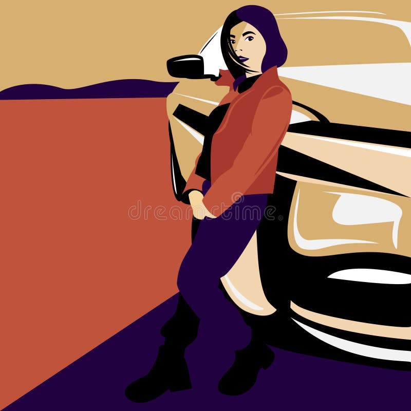 Woman Leaning Wall Stock Illustrations 179 Woman Leaning Wall Stock