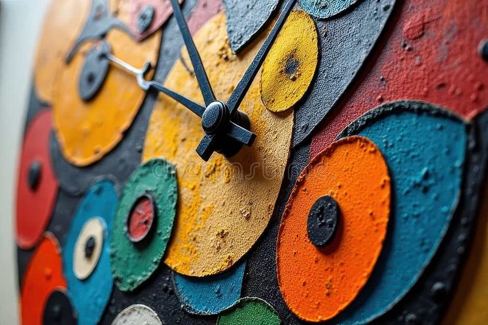Abstract Wall Clock in Picasso-esque Style (108 Character Stock ...