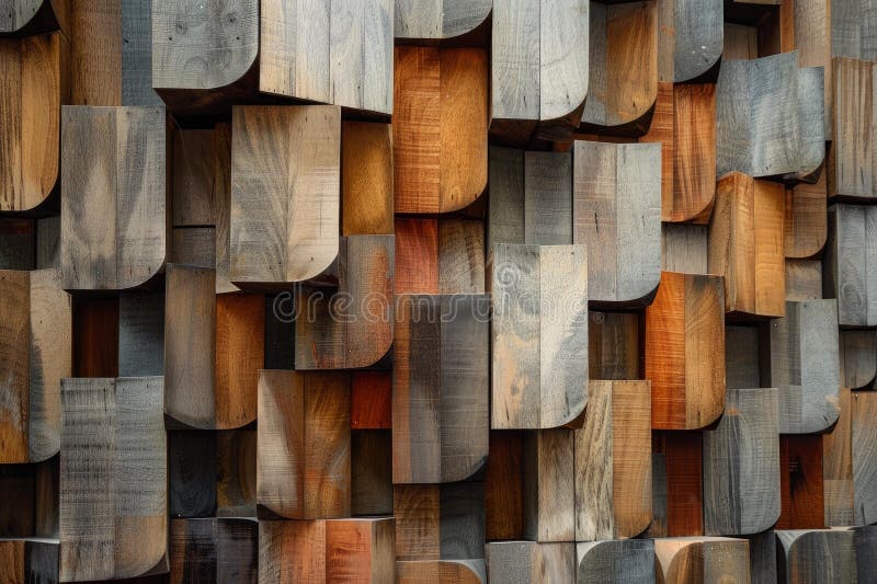 Abstract Wall Pattern Creating a Beautiful Design with Reclaimed Wood ...