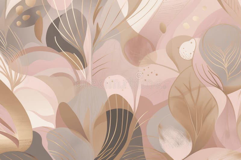 Abstract Wallpaper Background of Flower Pattern Stock Illustration ...