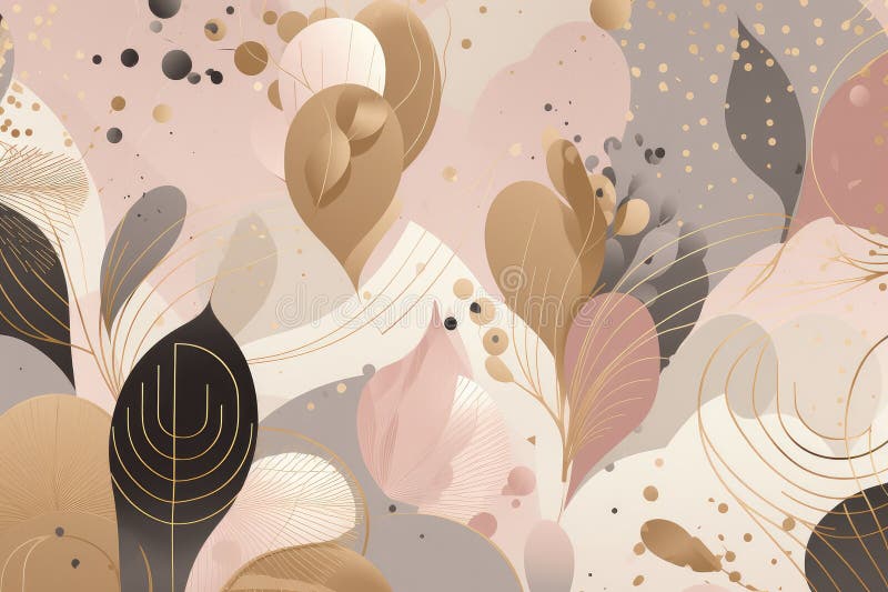 Abstract Wallpaper Background of Flower Pattern Stock Illustration ...