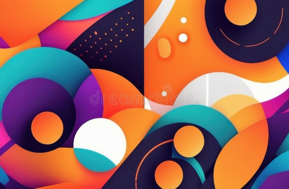 An Abstract Wallpaper with Circular Forms at 5-12-2024 Stock ...