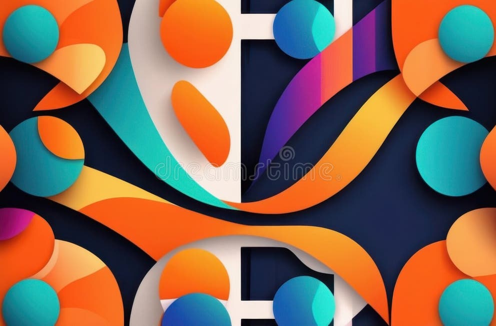 An Abstract Wallpaper with Circular Forms at 5-12-2024 Stock ...