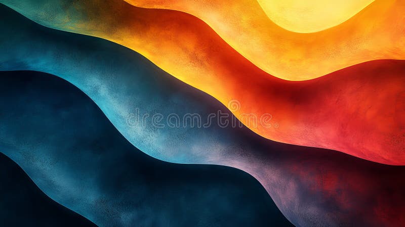 Abstract Wallpaper Colorful, Wavy Shapes Stock Illustration ...