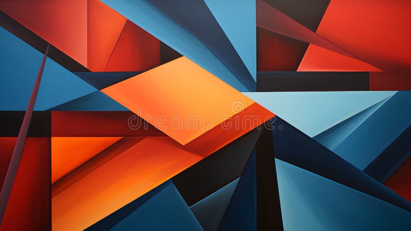 Abstract Wallpaper Contrasting Hues and Sharp Angles - AI Generated ...