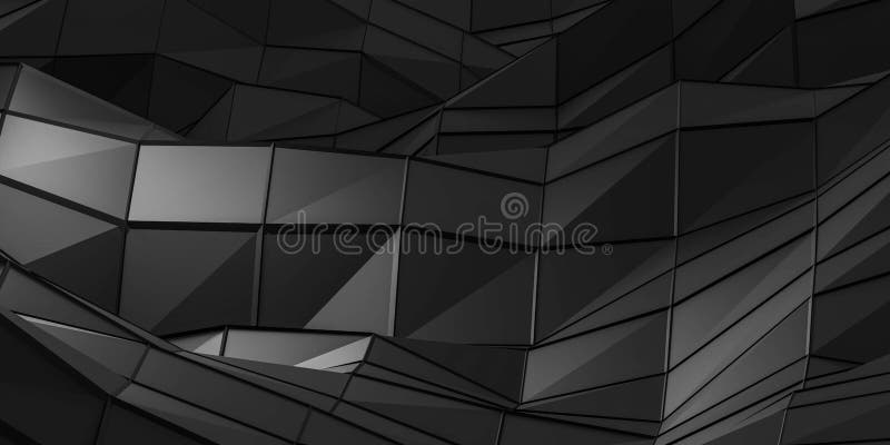 Abstract Wallpaper, Dark Surface Triangles with Black Wire Mesh 3d ...