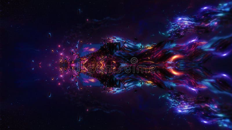 Abstract Wallpaper Depicting Electricity in Space Stock Illustration ...