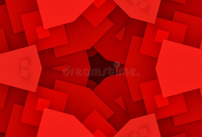 Abstract Wallpaper Depicting Red Shapes Stock Illustration ...