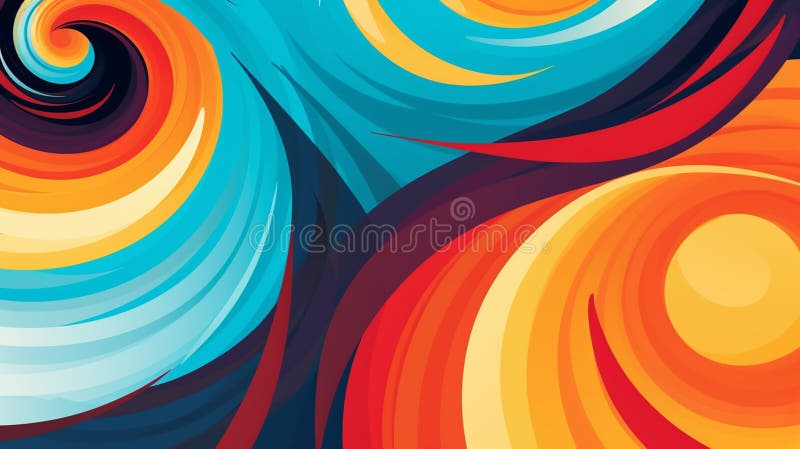 The Abstract Wallpaper Design Features a Combination of Vibrant Colours ...