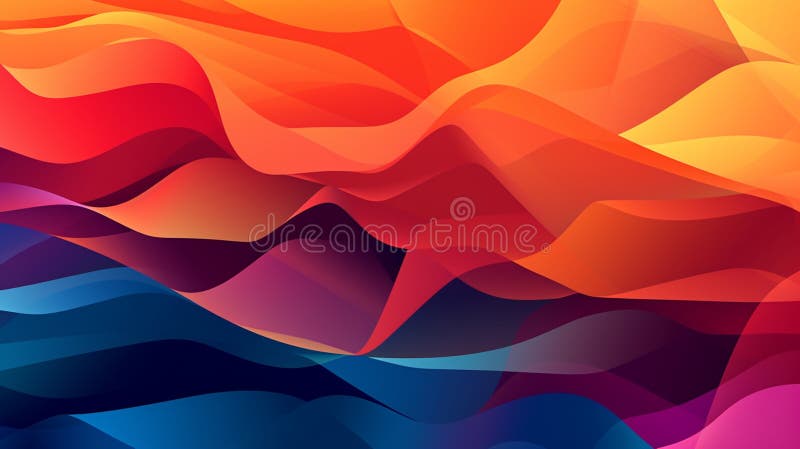 The Abstract Wallpaper Design Features a Combination of Vibrant Colours ...