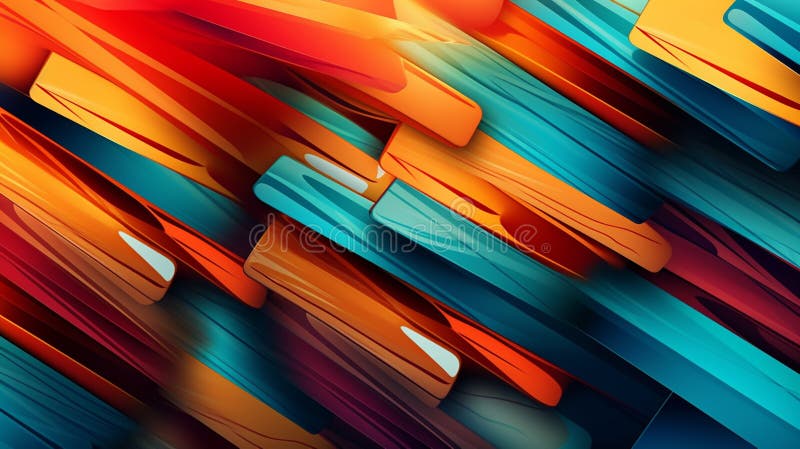 The Abstract Wallpaper Design Features a Combination of Vibrant Colours ...