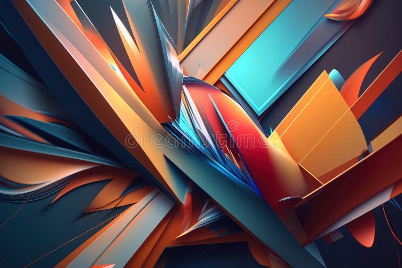 Abstract Wallpaper Design Featuring a Mix of Sharp Angles and Soft ...