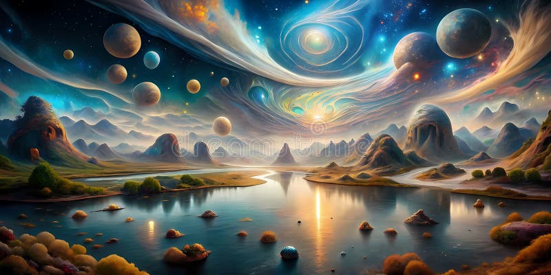 Abstract Wallpaper Fantasy Full Formations and Elements in Different ...