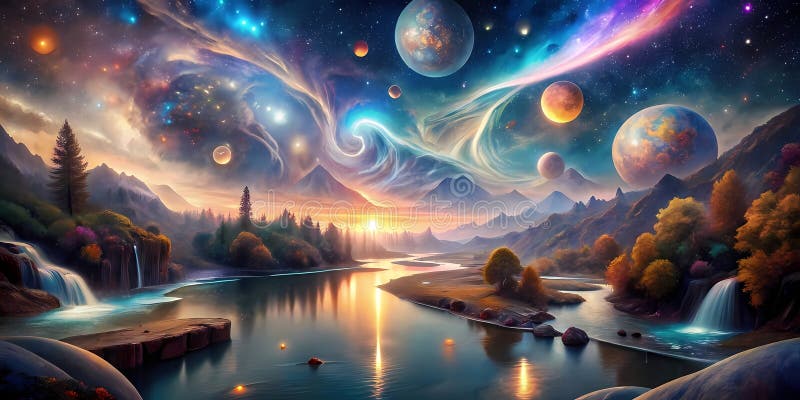 Abstract Wallpaper Fantasy Full Formations and Elements in Different ...