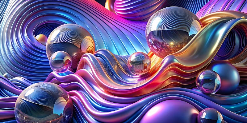 Abstract Wallpaper Fantasy Full Formations and Elements in Different ...
