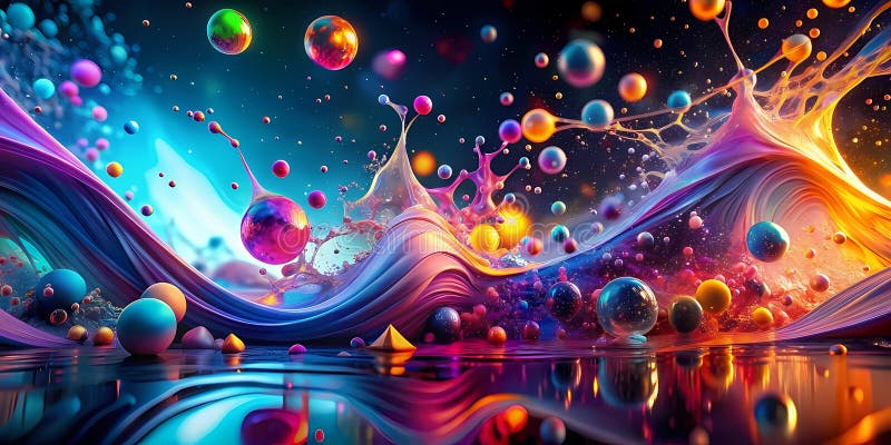 Abstract Wallpaper Fantasy Full Formations and Elements in Different ...
