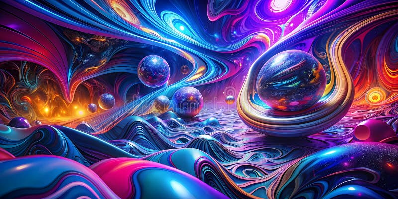 Abstract Wallpaper Fantasy Full Formations and Elements in Different ...