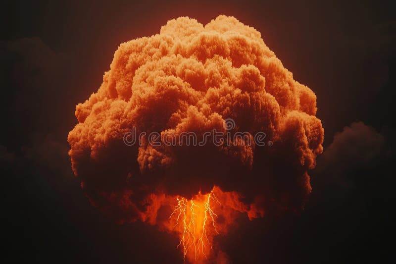 Abstract Wallpaper Featuring Fire and Lightning Storm Explosions in a ...