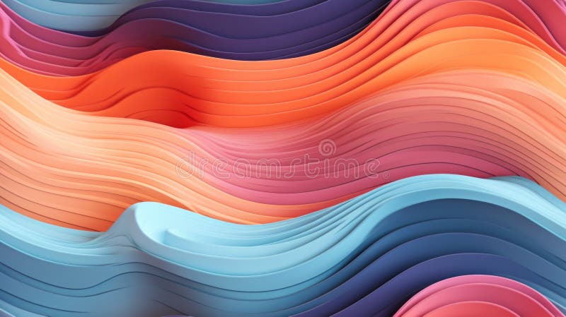 Abstract Wallpaper, Seamless, Soft Curvy Waves, Pattern, Retro Wave ...