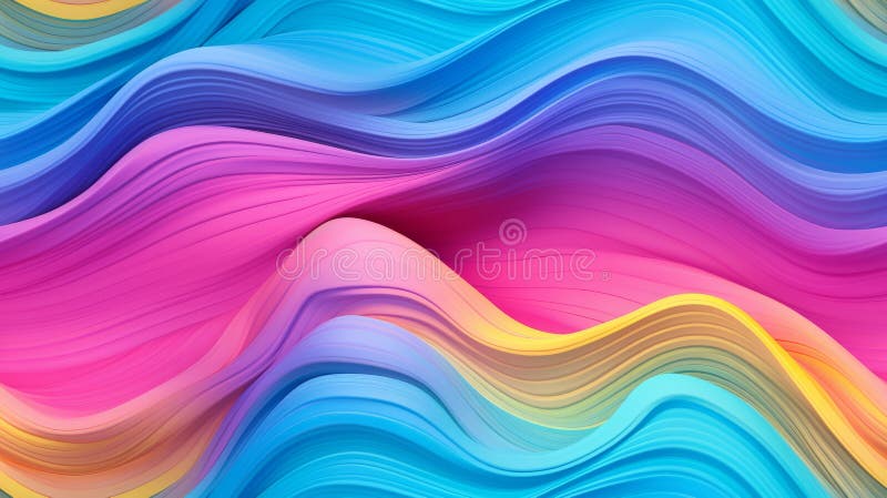 Abstract Wallpaper, Seamless, Soft Curvy Waves, Pattern, Retro Wave ...