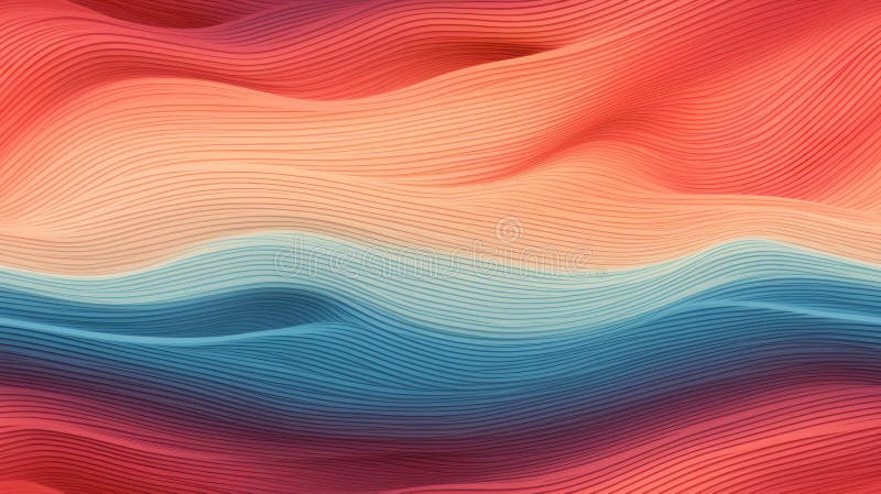 Abstract Wallpaper, Seamless, Soft Curvy Waves, Pattern, Retro Wave ...