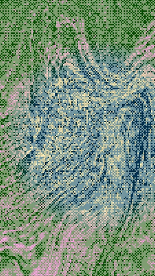 Abstract Wallpaper with Flowing Bitmap Blue Lines, Creating a Calming ...