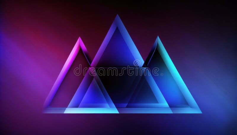 Abstract Wallpaper with Gradient Colors, Triangles Stock Illustration ...