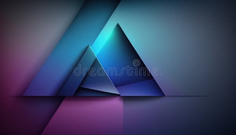 Abstract Wallpaper with Gradient Colors, Triangles Stock Illustration ...