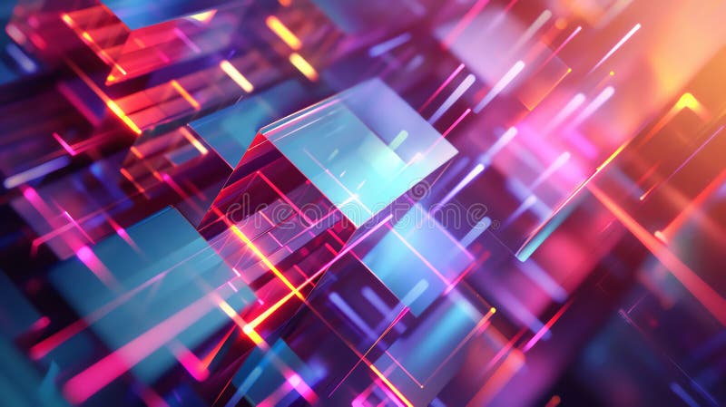 Abstract Wallpaper with Harmonious Geometric Combinations and Bright ...