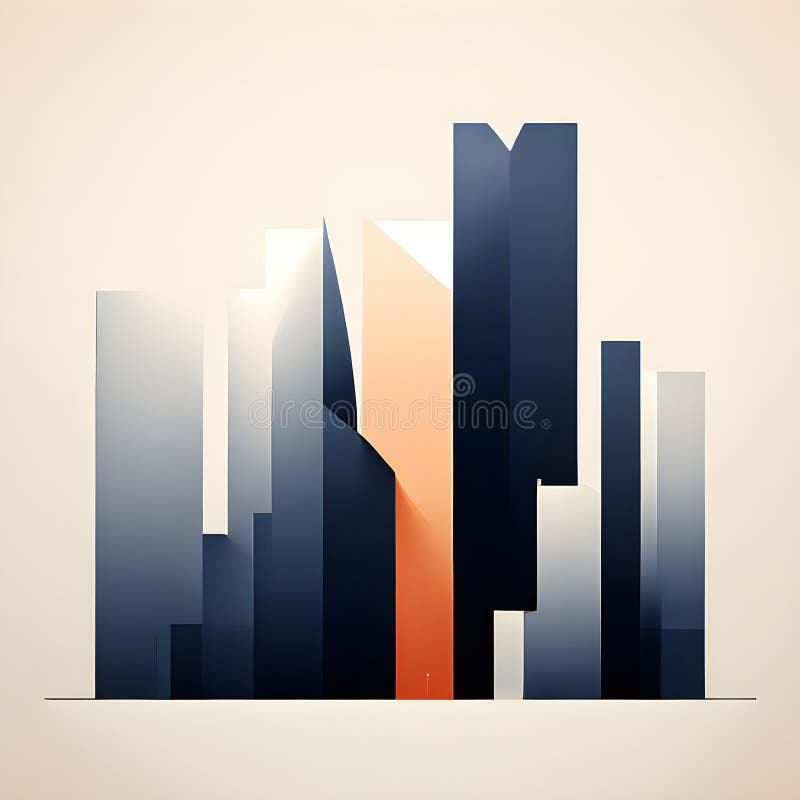 Abstract Wallpaper Illustration Symbolizing Architecture in Simple ...