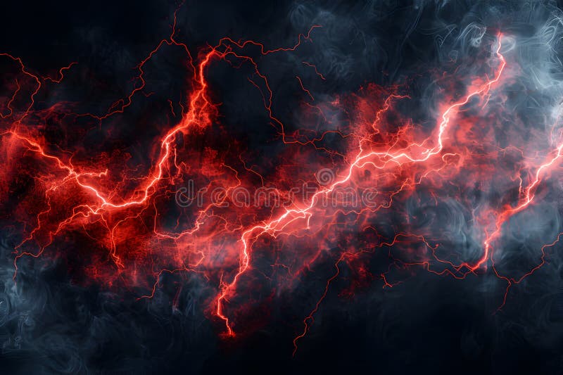 An Abstract Wallpaper with a Lightning Storm Stock Image - Image of ...