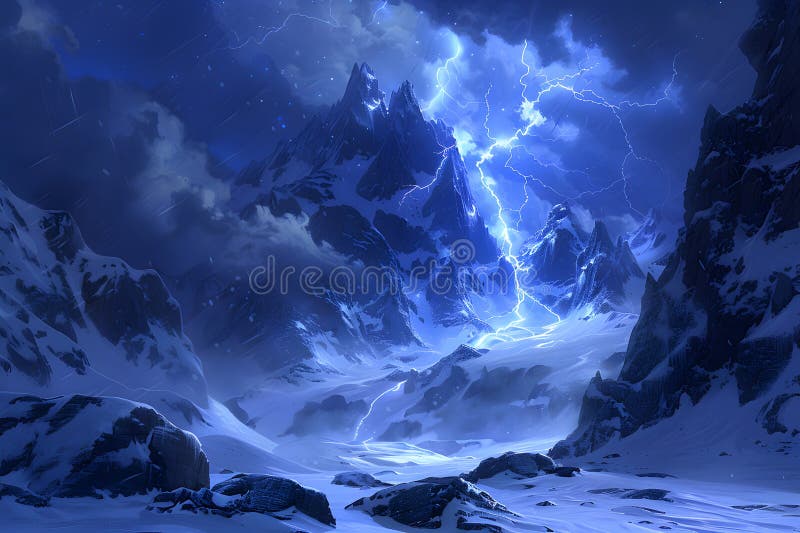An Abstract Wallpaper with a Lightning Storm Stock Image - Image of ...