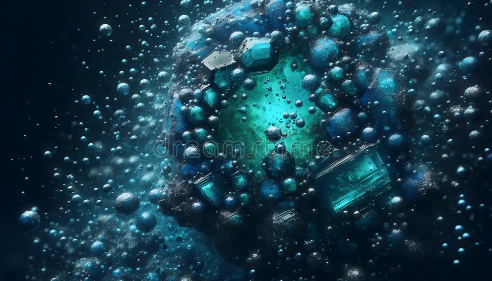 Abstract Wallpaper with Crystalline Genesis, Ai Generated Image Stock ...