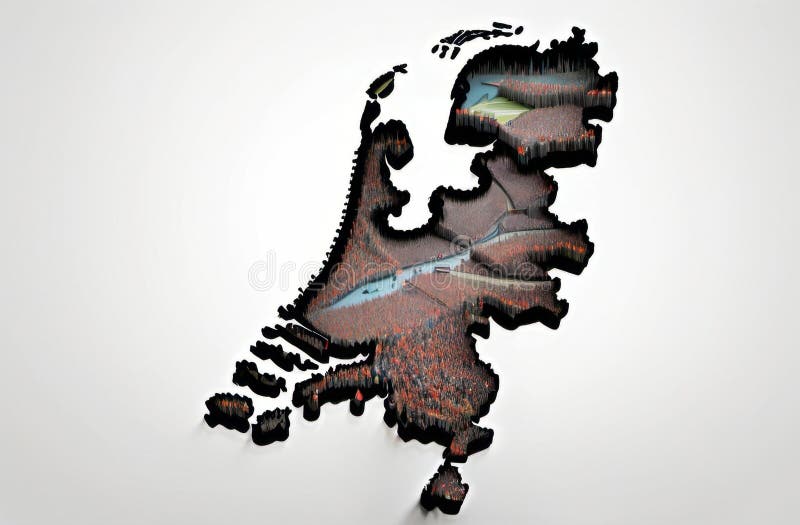 Abstract Wallpaper of a Map of the Netherlands 6-12-2024 Stock ...