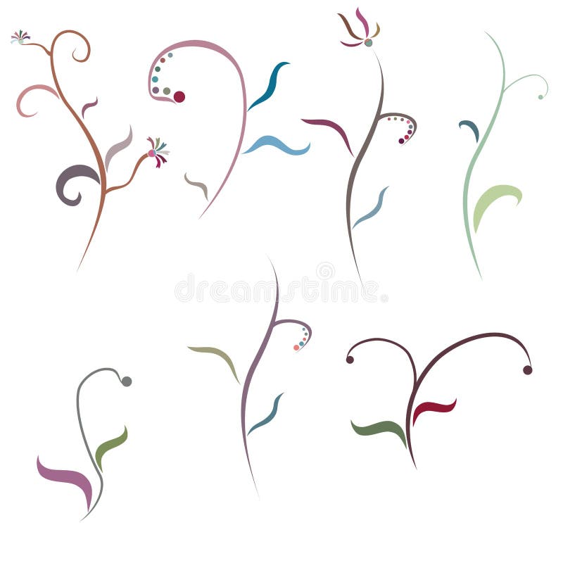 Abstract Wallpaper with Patterns on White. Raster Stock Illustration ...