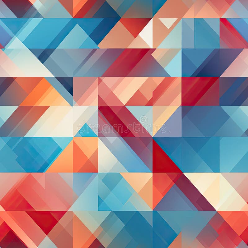 Abstract Wallpaper with Square Triangles in Bold Colors (tiled Stock ...