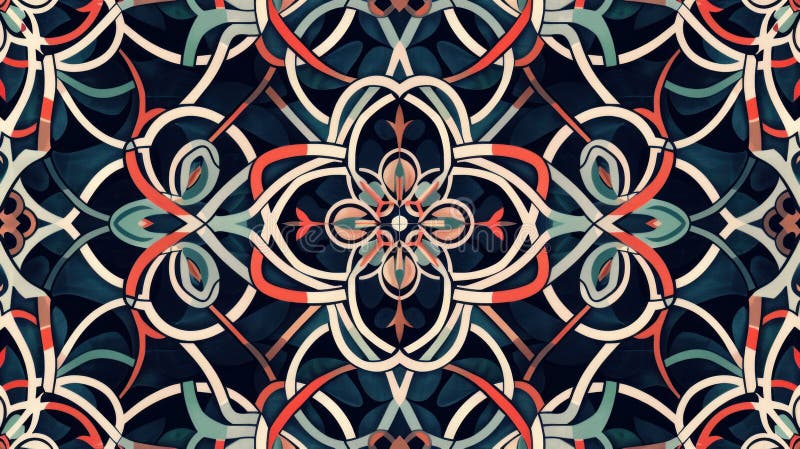 Abstract Wallpaper with Tile-inspired Patterns in Close Proximity Stock ...