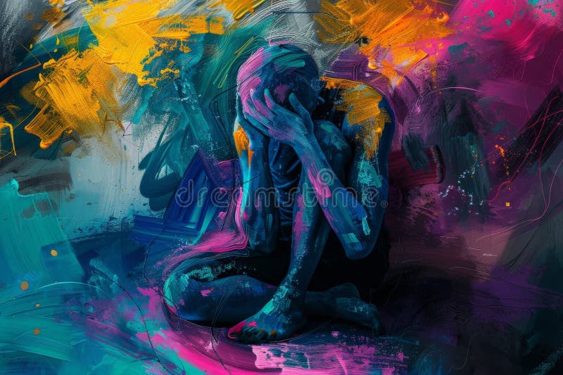Abstract Wallpaper Version of Depression and Anxiety in Vibrant Colors ...