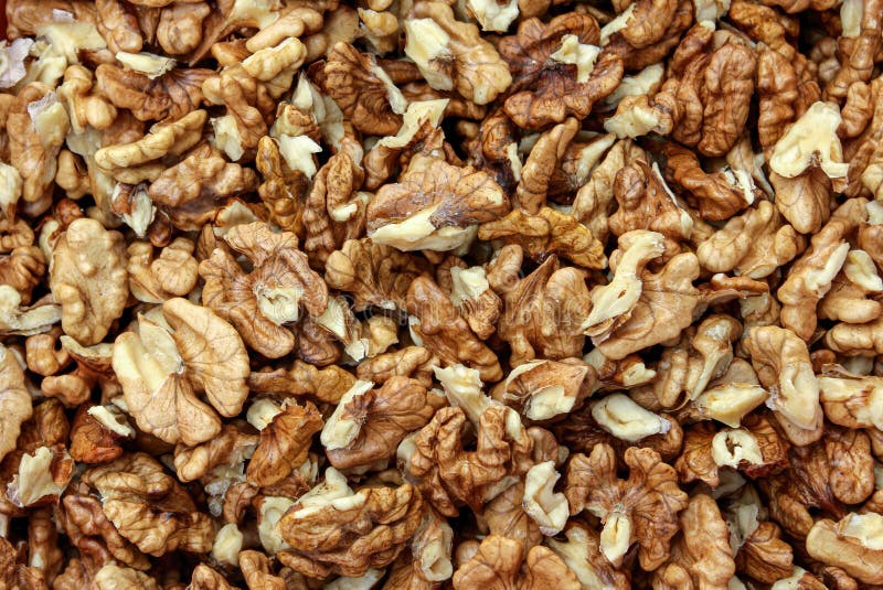 Natural Walnut Background Pattern Texture, Top View Stock Image - Image ...