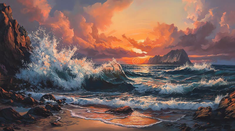 Abstract Warm Color Blurred Shapes Dynamic Composition Background ...