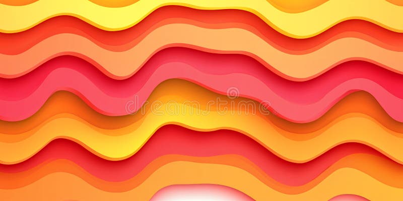 Abstract Warm Color Wave Background Design Layered Paper Style ...